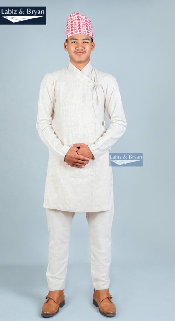 Men’s Traditional Daura Suruwal | National Outfit of Nepal – Kapadaa